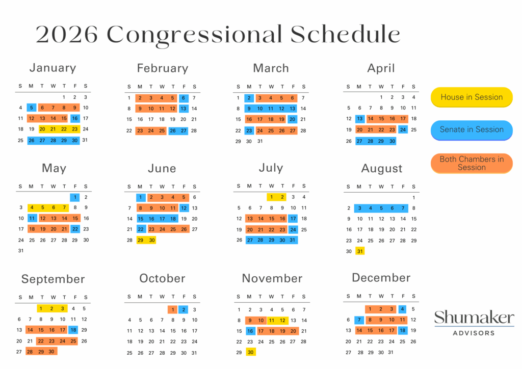Client Resource: 2026 Combined Congressional Calendar - Shumaker, Loop ...